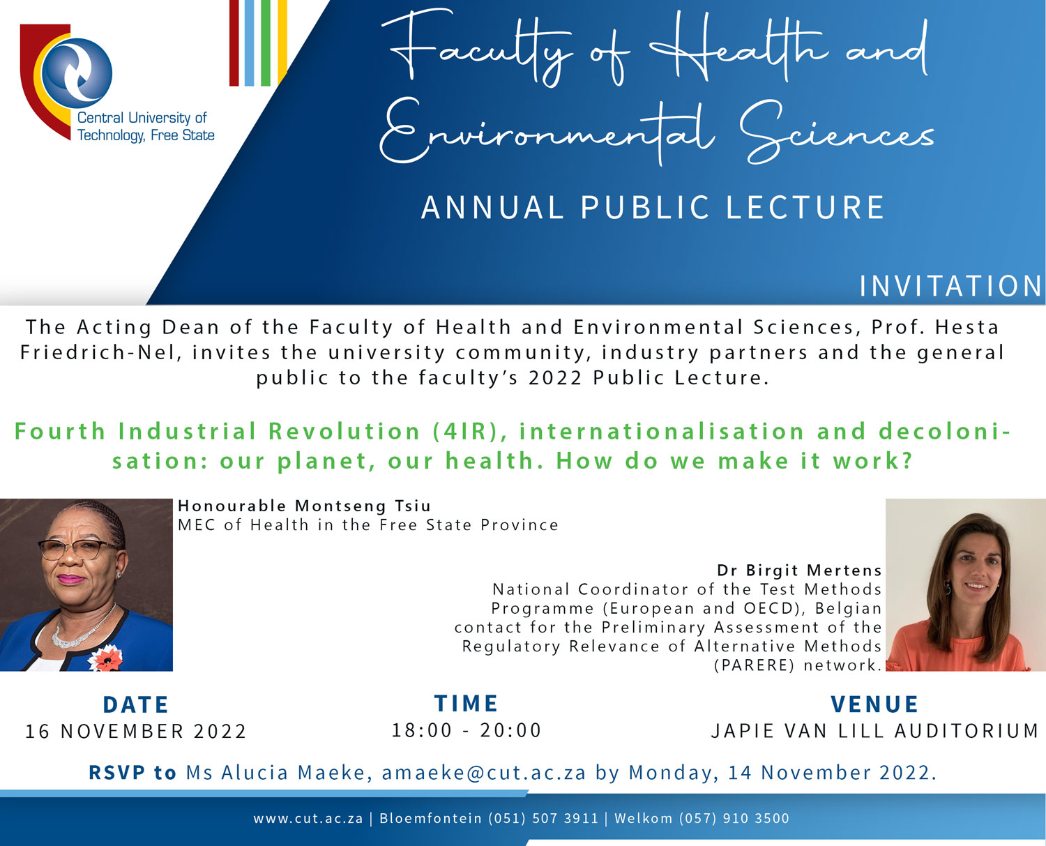 CUT | Faculty of Health and Environmental Sciences - Annual Public ...